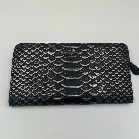 Coach | Bags | Coach Black Embossed Snakeskin Wallet | Poshmark